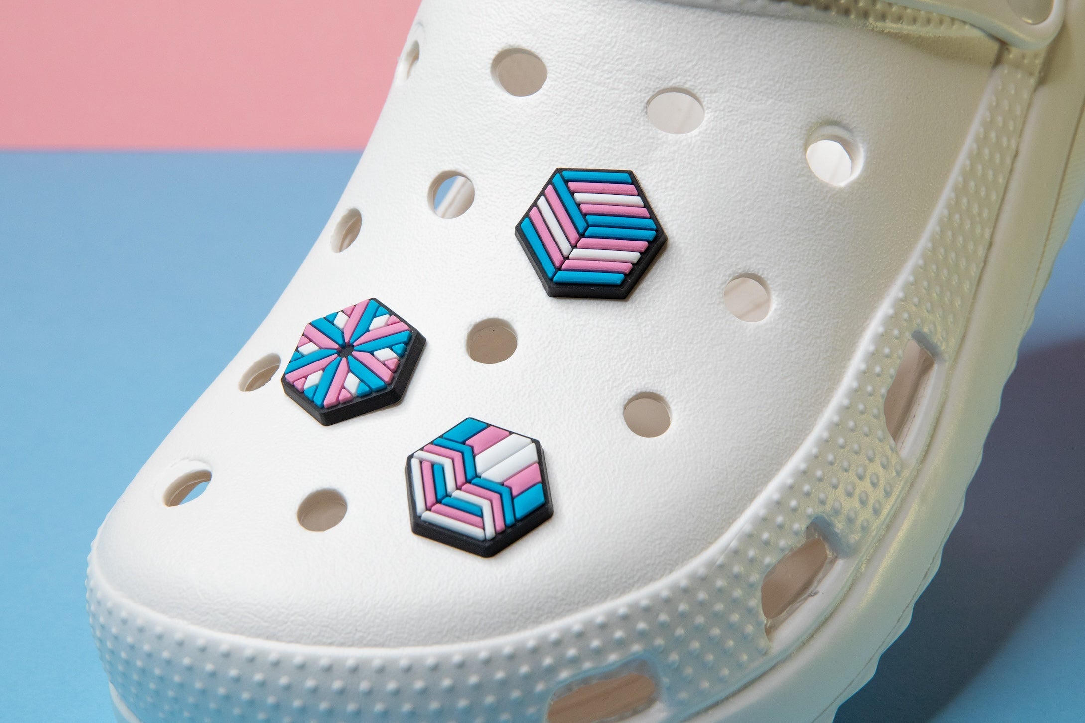 Trans Pride Crocs Shoe Charms | Proud Zebra
