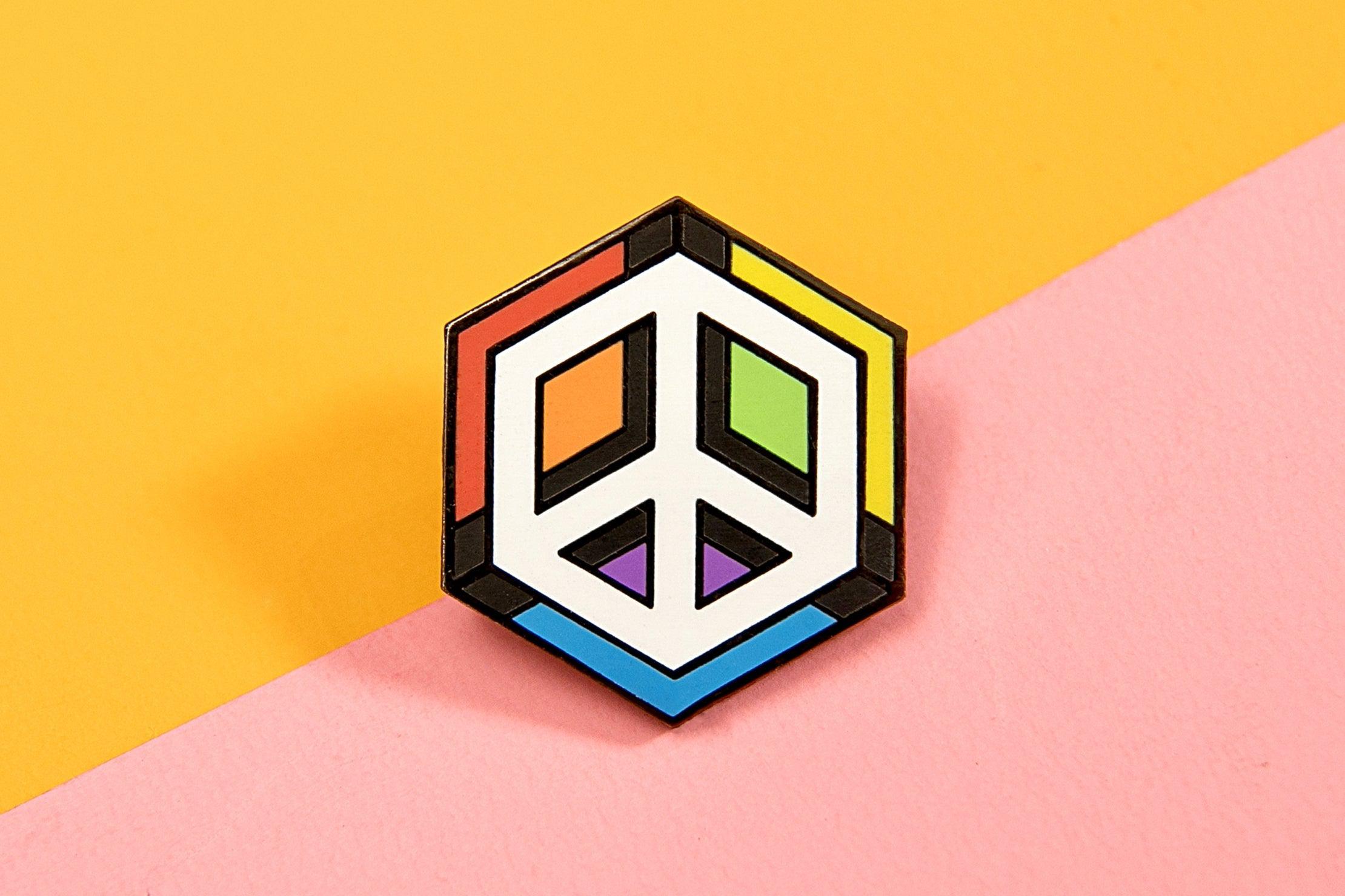 Ally Flag - Peace Cube Pin | Proud Zebra