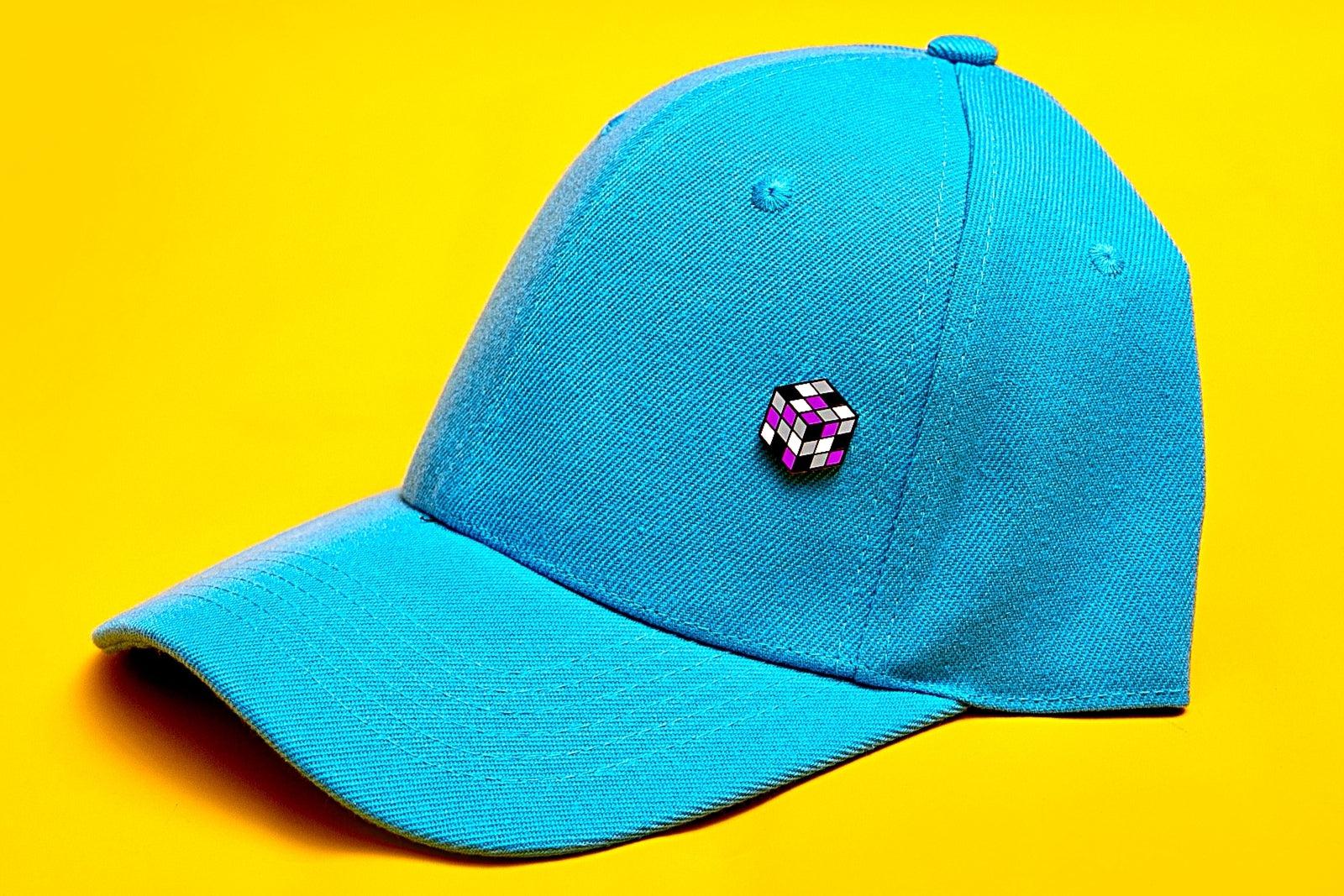 Asexual Flag - Rubik's Cube Pin | Proud Zebra