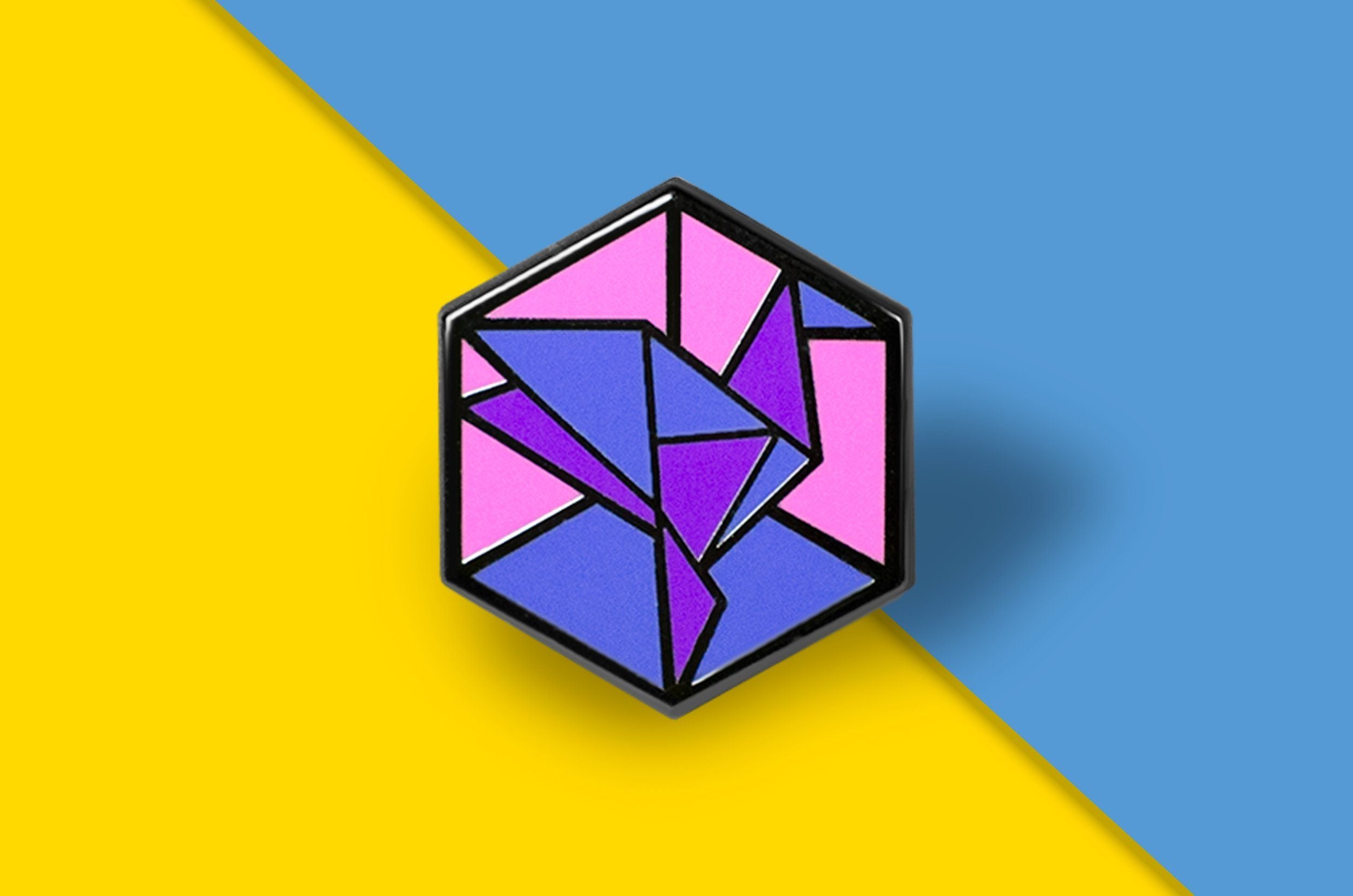Bisexual Flag - Freedom Cube Pin | Proud Zebra