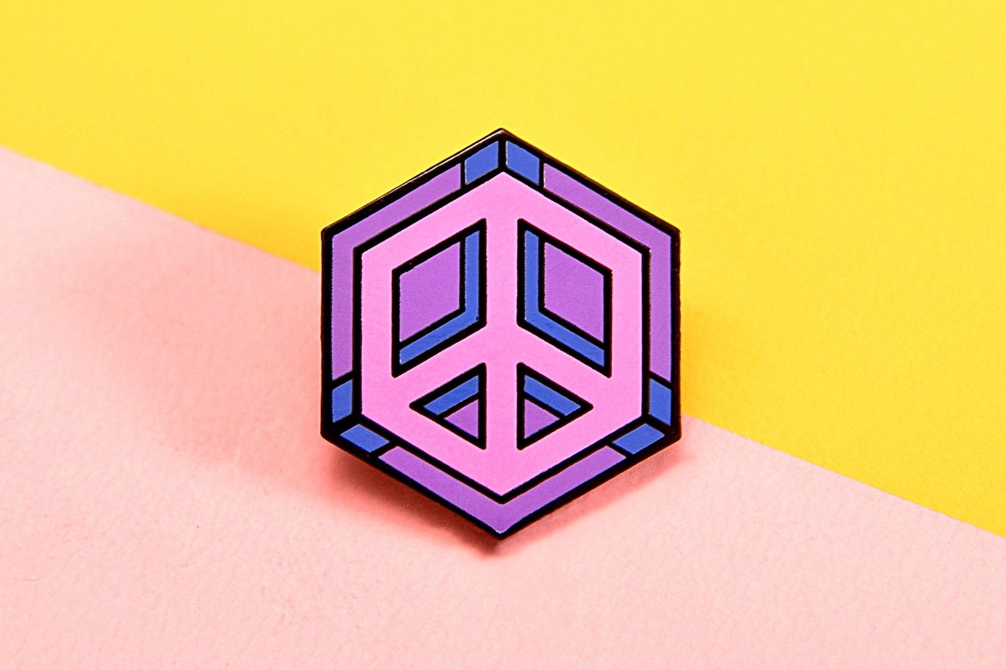 Bisexual Flag - Peace Cube Pin | Proud Zebra