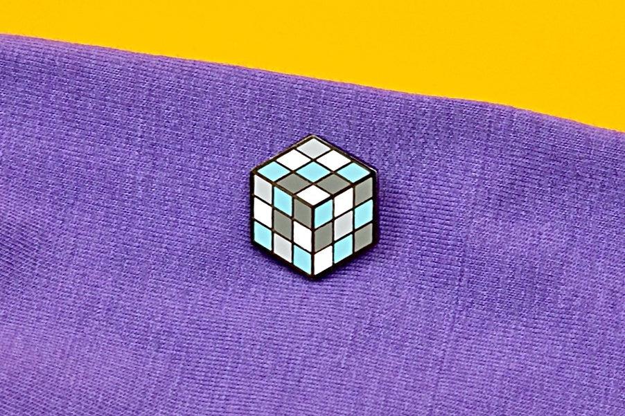 Demiboy Flag - Rubik's Cube Pin | Proud Zebra