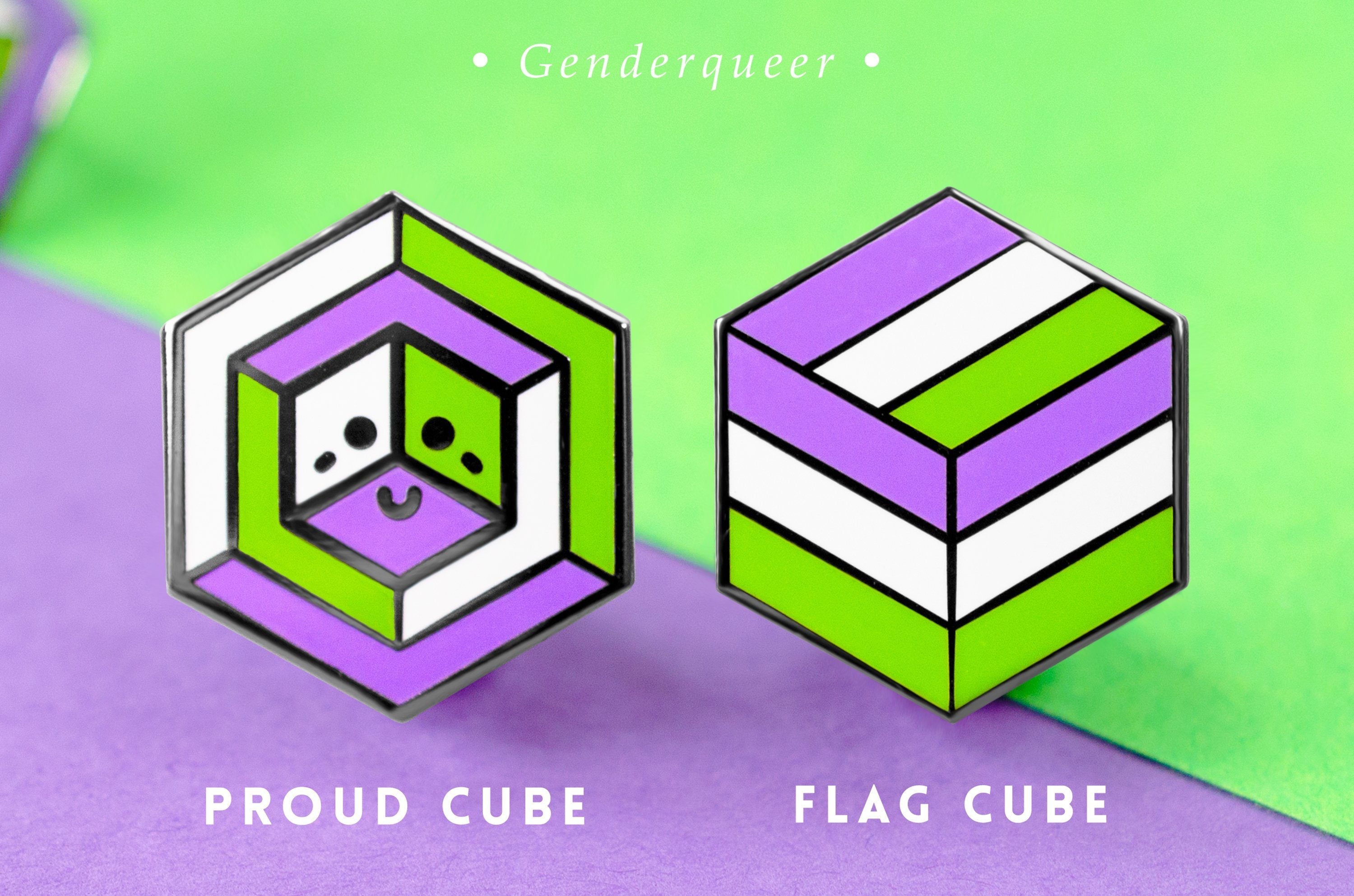 Genderqueer Flag - 1st Edition Pins [Set] | Proud Zebra