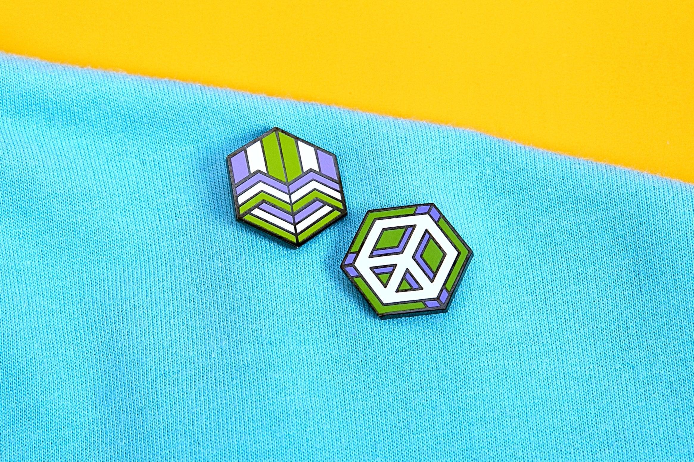 Genderqueer Flag - 3rd Edition Pins [Set] | Proud Zebra