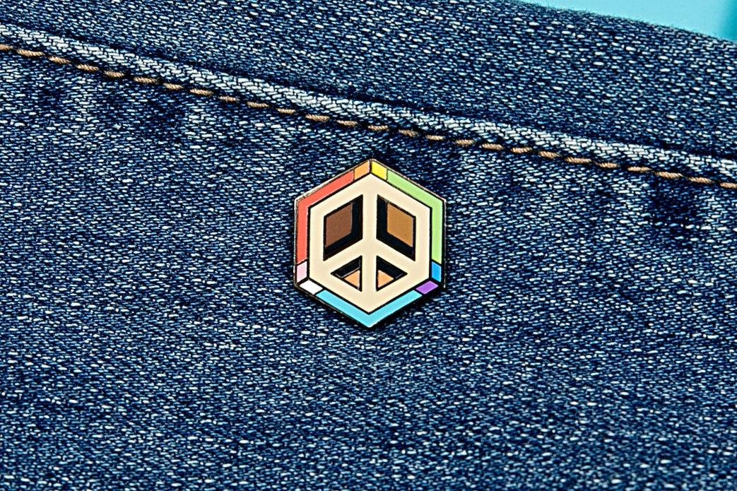 Inclusive Flag - Peace Cube Pin | Proud Zebra