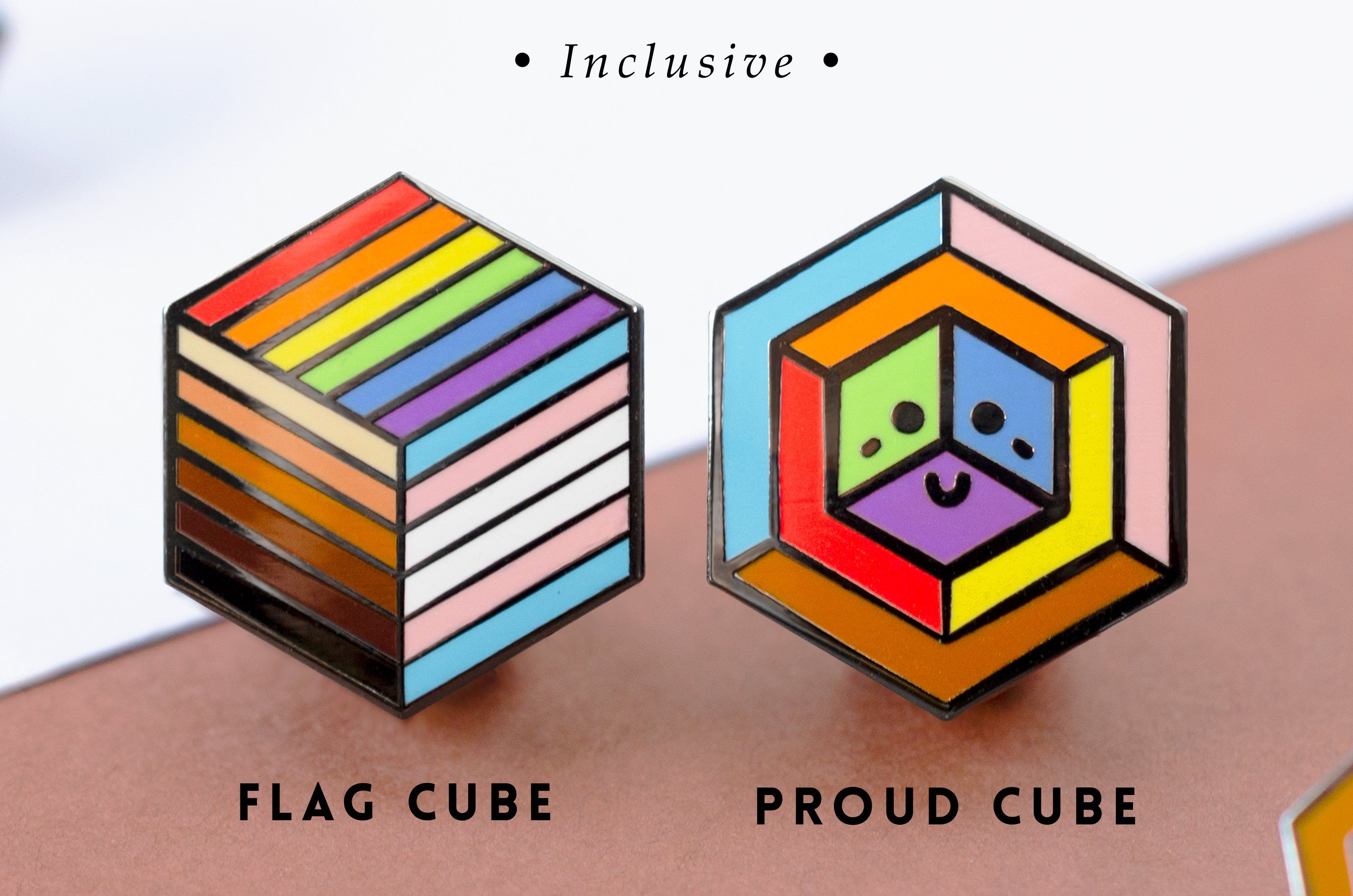 Inclusive Rainbow Flag - 1st Edition Pins [Set] | Proud Zebra