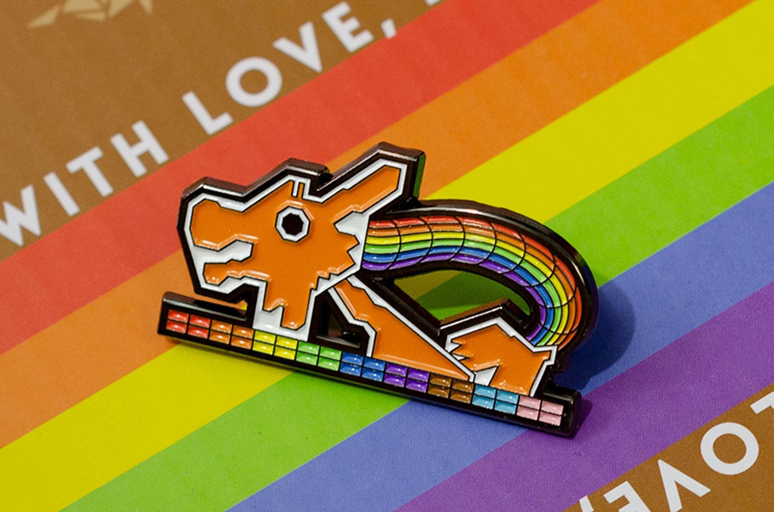 Rainbow Dragon Playground Pin | Proud Zebra
