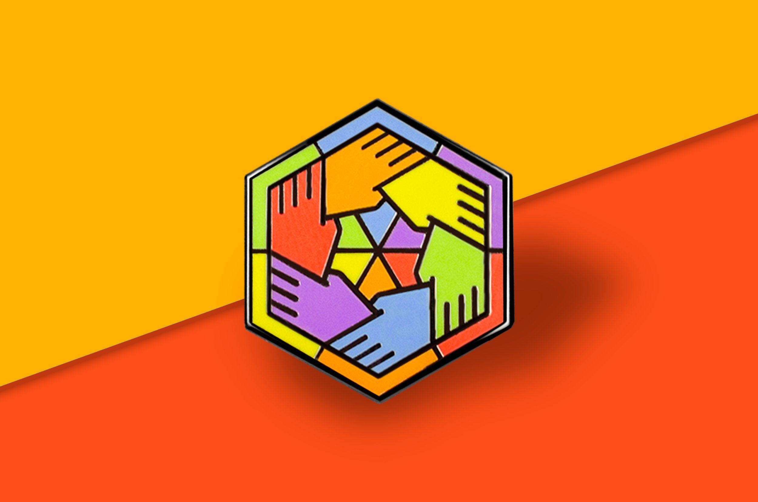 Rainbow Flag - Community Cube Pin | Proud Zebra