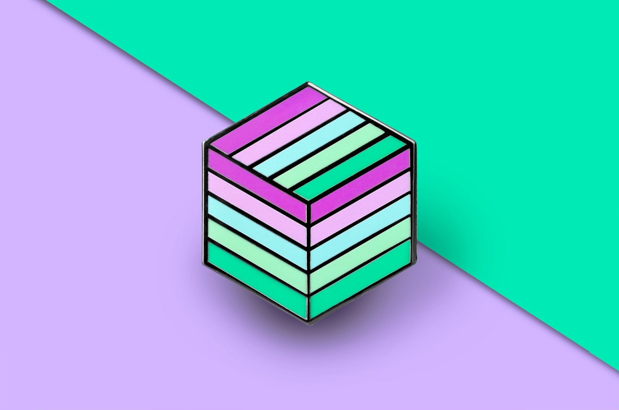 Toric Flag - Flag Cube Pin | Proud Zebra