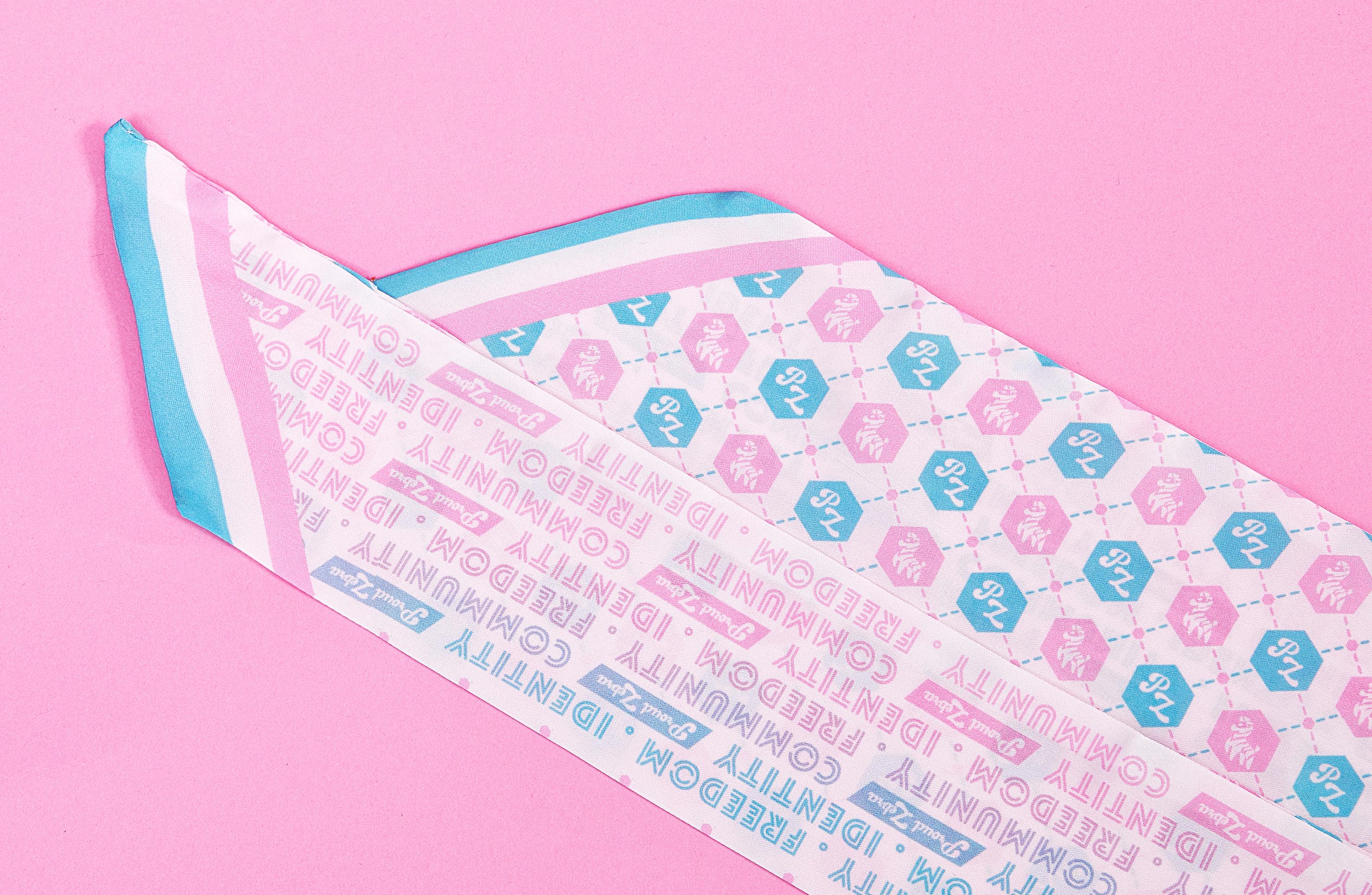 Trans Pride Flag Twilly Scarf | Proud Zebra